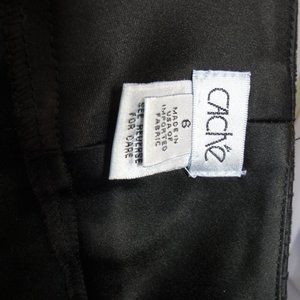 Cache | Pants & Jumpsuits | Cache Pants 6 Black Raised Velvet Animal ...